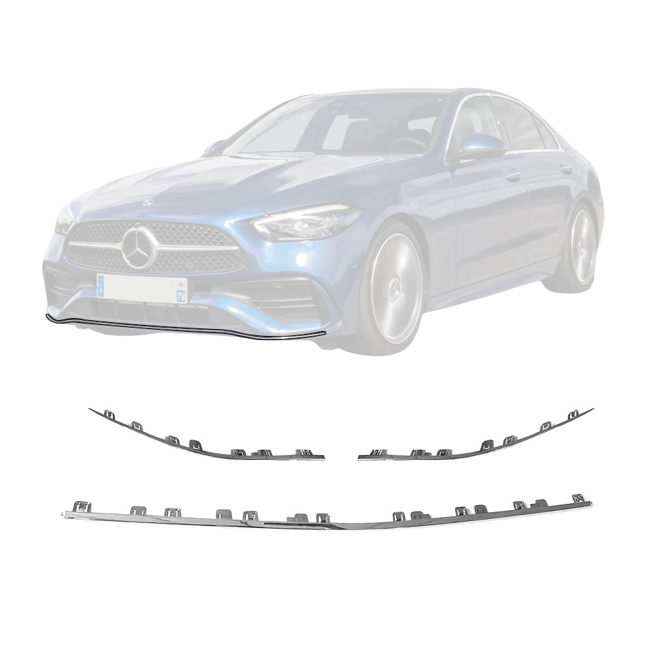 Kit Friso Cromado Parachoque Dianteiro C200 2020 2021 2022 2023 2024 2